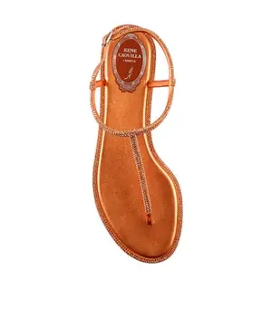 Rene Caovilla Round-toe Flat Sandals
