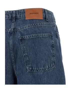 ROTATE BY BIRGER CHRISTENSEN Draped Barrel Leg Jeans