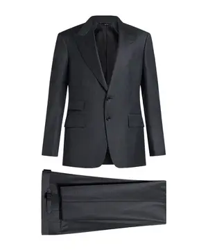 TOM FORD Long-sleeved Suit Jacket And Trousers Set - Black