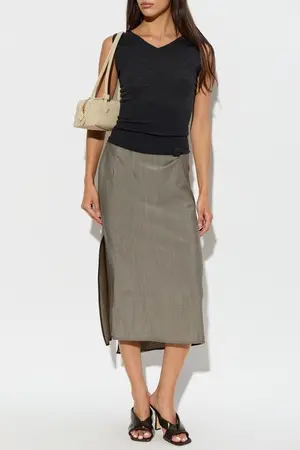 Victoria Beckham Sleeveless V-neck Knit Top With Open Back - Black