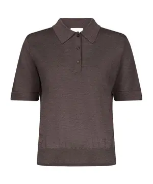 LOULOU STUDIO Short-sleeved Polo Shirt - Brown