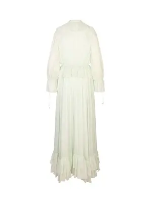 Chloé Long Sleeve Pleated Dress