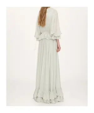 Chloé Long Sleeve Pleated Dress