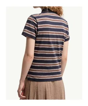 Moncler Striped Cotton Jersey Polo Shirt