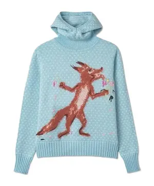 Maison Kitsuné Printed Knit Hoodie