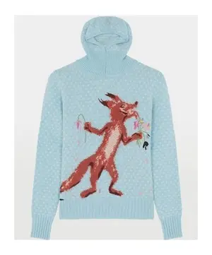 Maison Kitsuné Printed Knit Hoodie