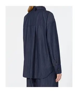 Max Mara Cotton Denim Shirt Midnightblue