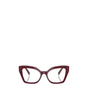 Dolce & Gabbana Dolce Gabbana Eyewear Butterfly Frame Glasses - Red