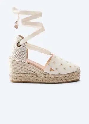 VISCATA Bisbe Archive Canvas Espadrille Platform Wedges