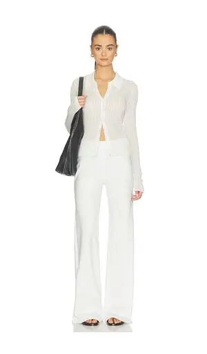 Sablyn Pyper Slim Button Up Shirt With Collar