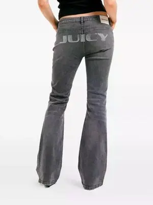 Juicy Couture Digi Embellished Flared Jeans - Grey