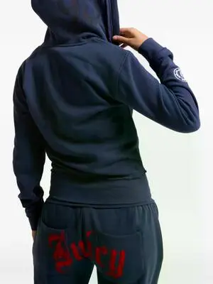 Juicy Couture Logo Embroidered Zip-up Hoodie