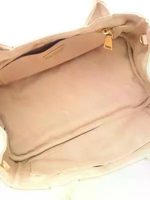 Prada Logo Print Tote Bag - Neutrals