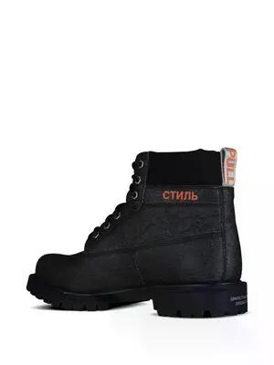 Heron Preston Logo Embroidered Boots