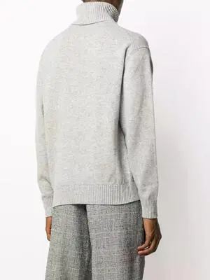 Off-White Embroidered Logo Roll Neck Jumper