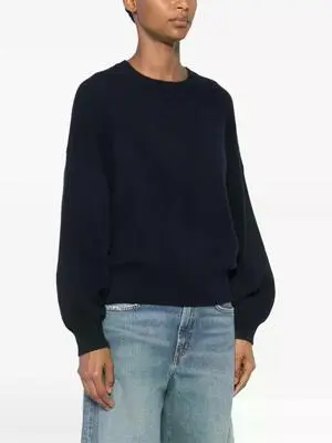 LISA YANG Veira Dropped-shoulder Crew-neck Sweater - Blue