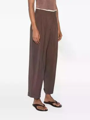 VICOLO Pleated Turn-up Trousers