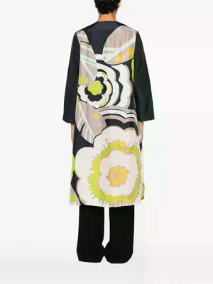 PSOPHIA Floral-print Silk Coat