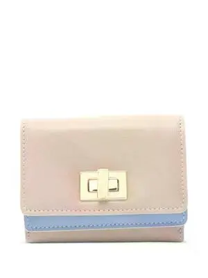 Fendi Way Turn-lock Trifold Wallet - Neutrals