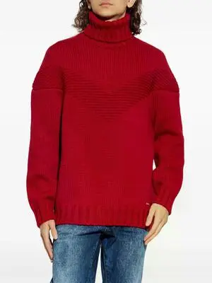 Dsquared2 Chevron Knit Roll Neck Sweater