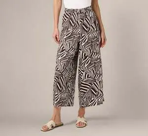 Adrianna Papell Pull On Cropped Wide Leg Pant