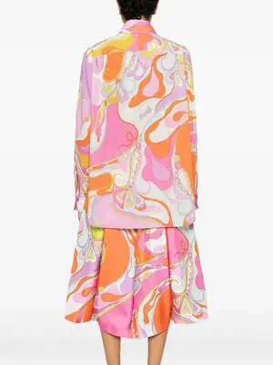 Emilio Pucci Orchidee Print Cotton Shirt