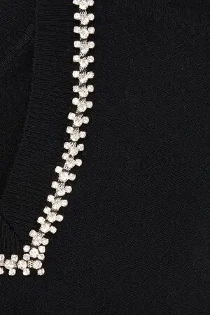 Maje Crystalembellished Wool And Cashmereblend Sweater