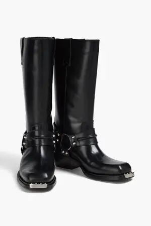 Sandro Studded Leather Boots