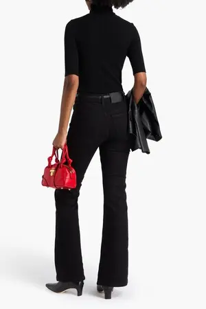 Maje Chainembellished Highrise Flared Jeans