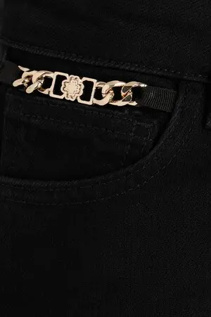 Maje Chainembellished Highrise Flared Jeans