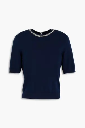Maje Crystalembellished Woolblend Sweater