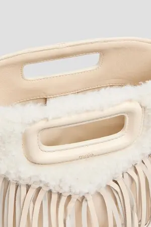 Maje Fringed Leather Tote