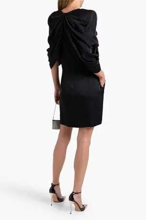 Stella McCartney Layered Draped Satincrepe Mini Dress