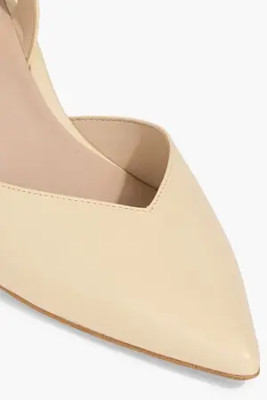 STUART WEITZMAN Ryder 75 Leather Slingback Pumps - Ivory