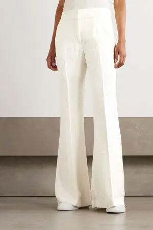 Gabriela Hearst Rhein Silkbouclé Flared Pants