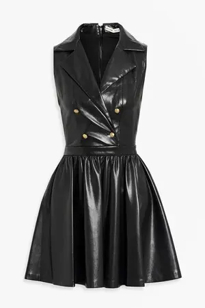 Alice + Olivia Emmy Mini Tuxedo Dress - Black