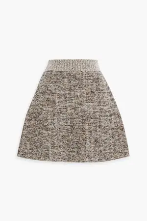 Stella McCartney Marled Woolblend Mini Skirt - Gray