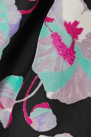 Isabel Marant Étoile Stephenea Twisted Floralprint Silkchiffon Top