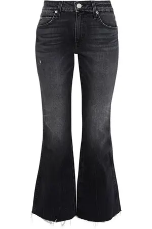 AMO Distressed Midrise Kickflare Jeans
