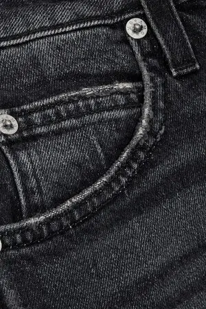 AMO Distressed Midrise Kickflare Jeans