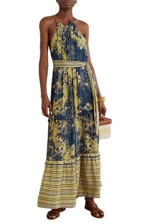 Chufy Lima Ruffled Printed Voile Maxi Dress