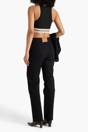 Helmut Lang Cropped Ribbedknit Top