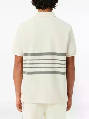 Lacoste Striped Short-sleeve Polo Shirt - Neutrals