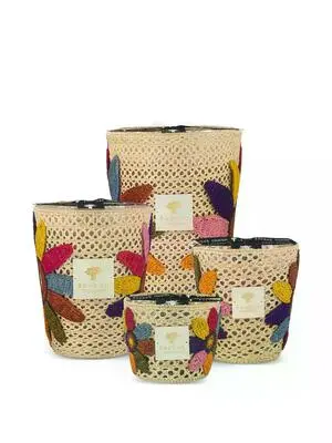 BAOBAB COLLECTION Girasol Hand-braided Raffia Candle