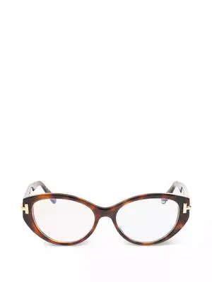 TOM FORD Cat-eye Frame Glasses - Brown