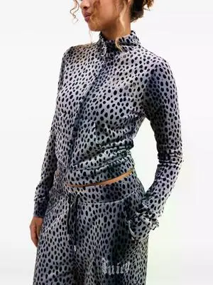 Juicy Couture Cheetah Print Velour Sweatshirt