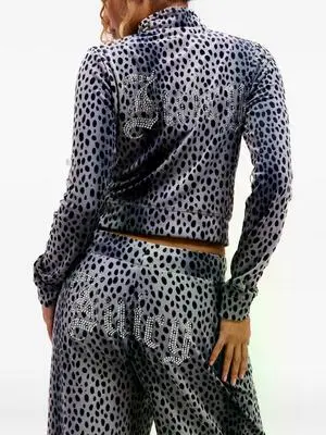 Juicy Couture Cheetah Print Velour Sweatshirt