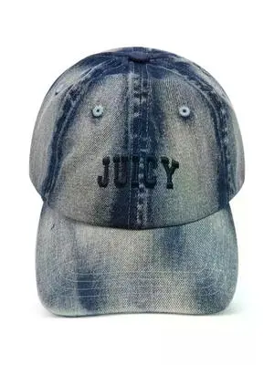 Juicy Couture Bleach-wash Denim Cap - Blue