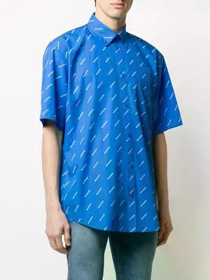 Balenciaga Normal-fit Logo Print Shirt