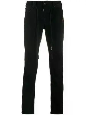 Off-White Drawstring Belt Slim-fit Denim Jeans